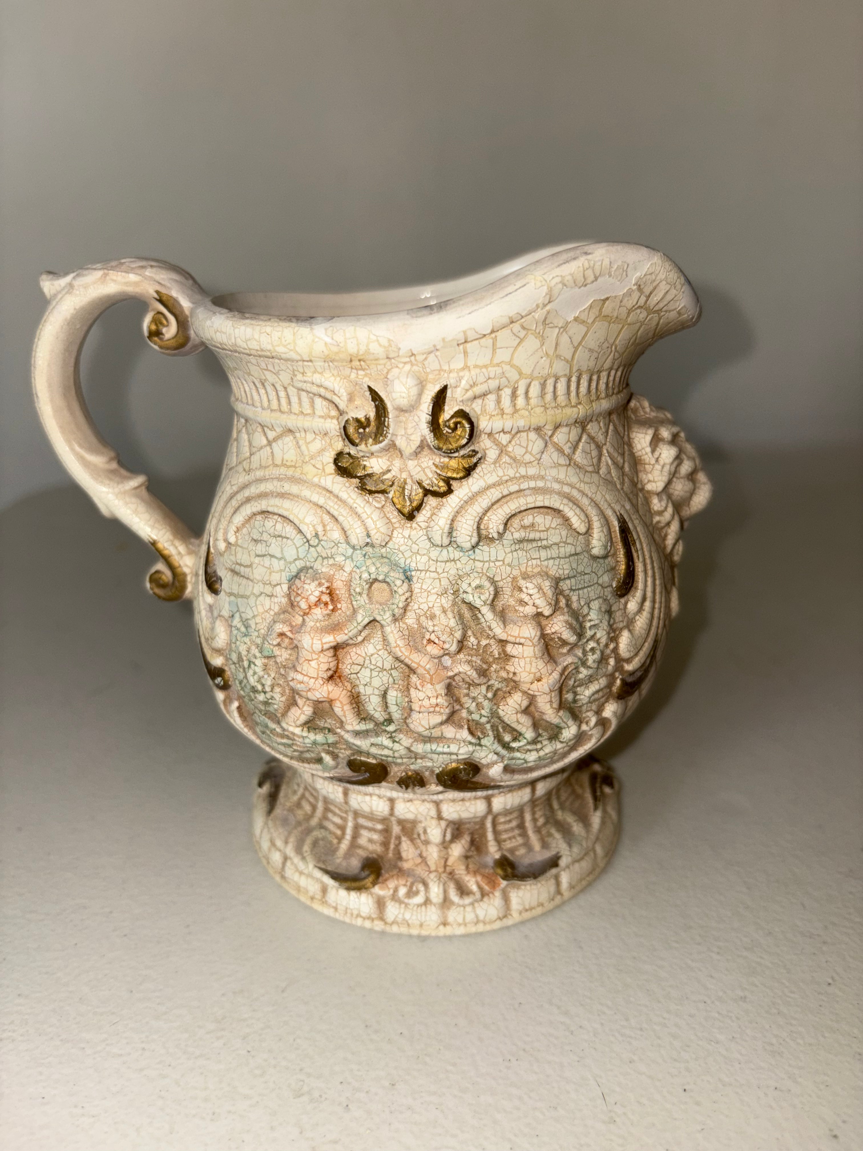 Vintage Ceramic Cherub Pitcher E191 Made In Japan – Michelle's Attic ...